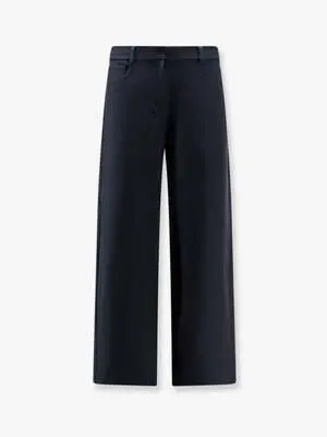 Max Mara Smmgela Cotton Blend Trousers - Blue