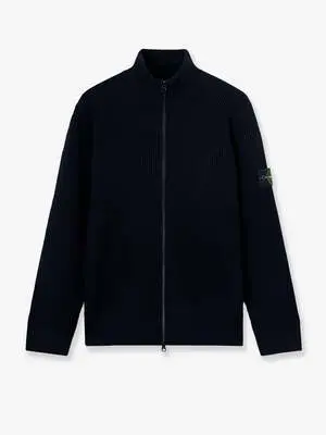 Stone Island Virgin Wool Cardigan - Black