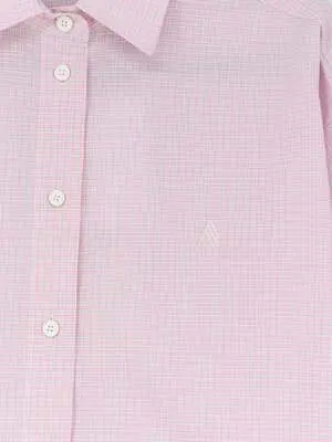 Attico Cotton Shirt With Embroidered Logo