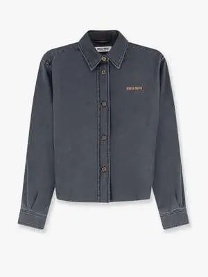 Miu Miu Light Denim Shirt - Grey