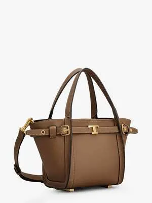 TOD'S T Signature Leather Shopping Bag