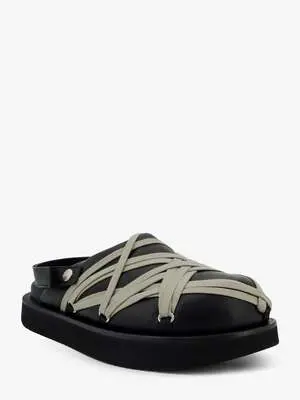 Rick Owens Megalace Leather Sandals - Black