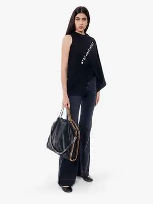 Stella McCartney Falabella Shaggy Deer Shoulder Bag - Black