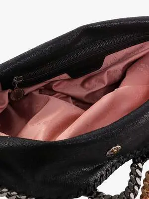 Stella McCartney Falabella Shaggy Deer Shoulder Bag - Black