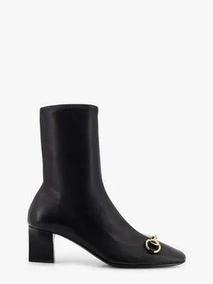 Gucci Signora Leather Boots With Horsebit Detail
