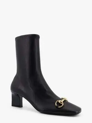 Gucci Signora Leather Boots With Horsebit Detail