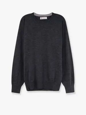 Brunello Cucinelli Cashmere And Silk Sweater - Grey