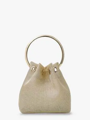 JIMMY CHOO Bon Bon Metallic Mesh Bucket Bag