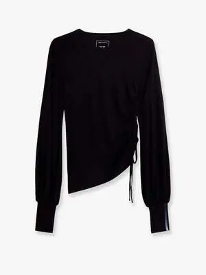 ADIDAS Y-3 Wool T-shirt With Iconic Detail - Black