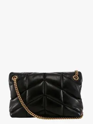 Saint Laurent Loulou Puffer Matelassé Leather Crossbody Bag - Black