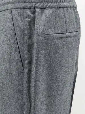 Brunello Cucinelli Virgin Wool Trousers With Adjustable Drawstring
