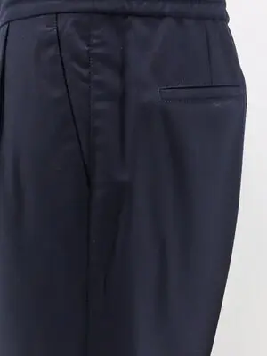 Brunello Cucinelli Virgin Wool Trousers With Adjustable Drawstring