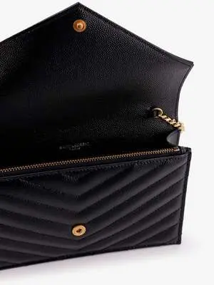 Saint Laurent Cassandre Envelope Clutch Crossbody Bag With Chain
