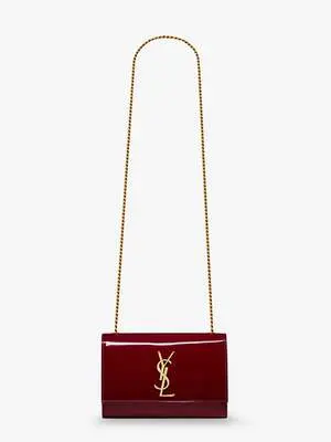 Saint Laurent Kate Patent Leather Crossbody Bag - Red