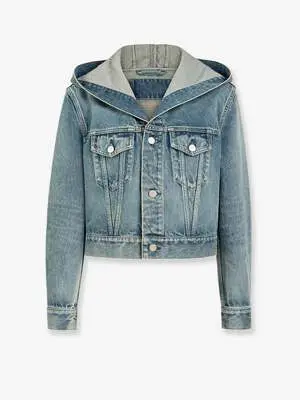 Alaïa Trucker Denim Jacket - Blue