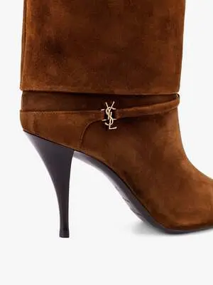 Saint Laurent Vicky 90 Suede Boots