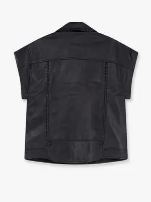 SCARLETT POPPIES Ruttiya Leather Sleeveless Jacket