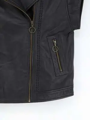 SCARLETT POPPIES Ruttiya Leather Sleeveless Jacket