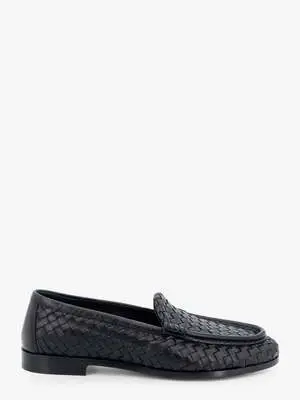 Bottega Veneta Silenzio Leather Loafers - Black