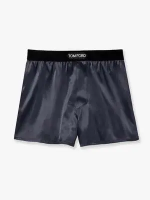 TOM FORD Stretch Silk Boxer Shorts - Grey
