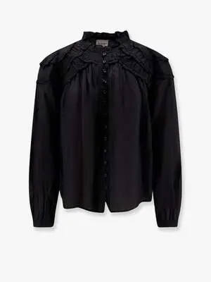 MARANT ETOILE Christa Cotton And Viscose Shirt - Black