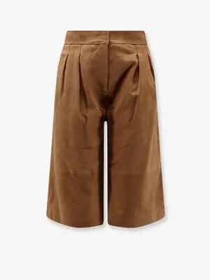 SCARLETT POPPIES Inez Suede Bermuda Shorts