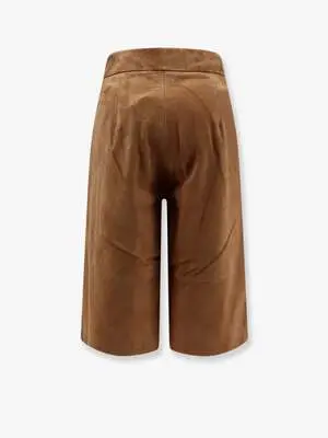 SCARLETT POPPIES Inez Suede Bermuda Shorts