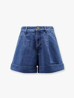 Zimmermann Tailored Denim Shorts - Blue