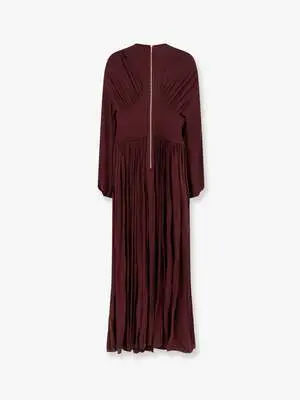 Zimmermann Luna Billow Stretch Viscose Long Dress - Red