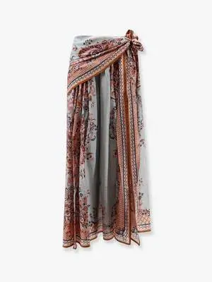 Zimmermann Aster Silk Midi Skirt With Paisley Print - Multicolor