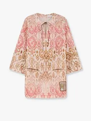 Zimmermann Aster Shift Mini Dress - Pink