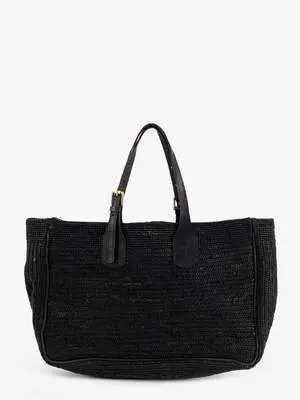 IBELIV Raffia Shoulder Bag - Black