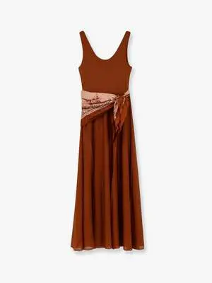 Zimmermann Aster Viscose Blend Long Dress - Orange