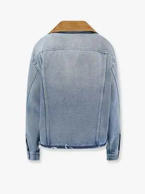 Miu Miu Denim Jacket With Suede Detail