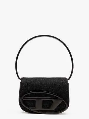 DIESEL® 1dr Denim Shoulder Bag - Black