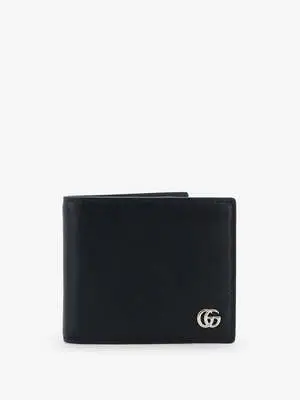 Gucci Gg Marmont Bi-fold Leather Wallet - Black