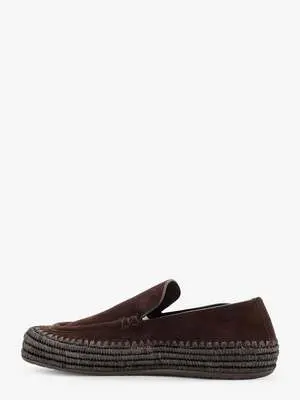 Loewe Rio Suede And Raffia Loafers