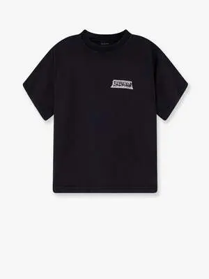 Balenciaga Used Effect Cotton T-shirt - Black