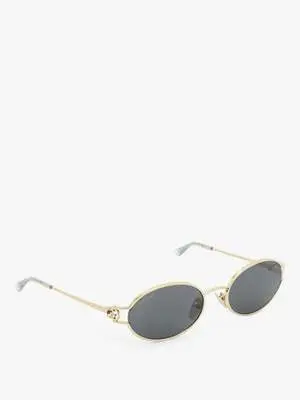 Gucci Acetate Oval Sunglasses - Black