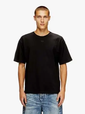 DIESEL® Cotton T-shirt With Embroidered Logo On The Front