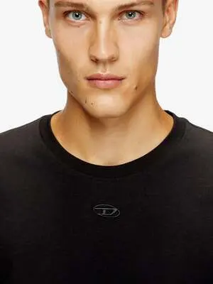 DIESEL® Cotton T-shirt With Embroidered Logo On The Front
