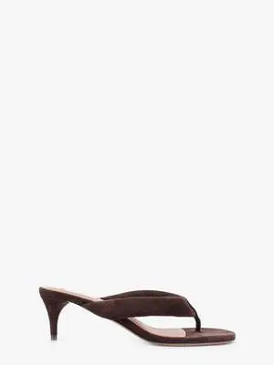 Alaïa Suede Heeled Sandals - Brown