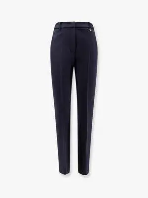 Max Mara Mxmgiglio Virgin Wool Trousers - Blue