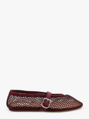 Alaïa Mesh Ballet Flats - Red