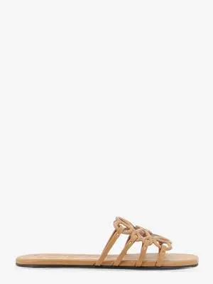 Loewe Paula's Ibiza Anagram Petal Leather Sandals - Brown