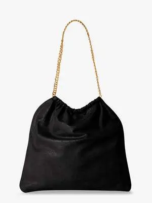 Stella McCartney Falabella Shaggy Deer Shoulder Bag - Black