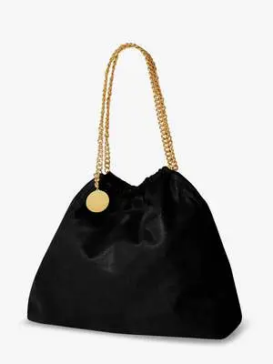Stella McCartney Falabella Shaggy Deer Shoulder Bag - Black