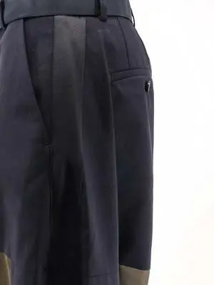 Sacai Wool Blend Trousers With Nylon Inserts