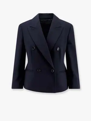 Max Mara Mxmdorico Stretch Virgin Wool Blazer - Blue