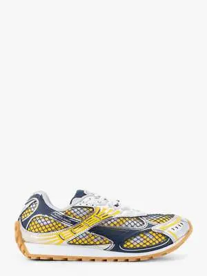 Bottega Veneta Orbit Mesh And Leather Sneakers - Yellow